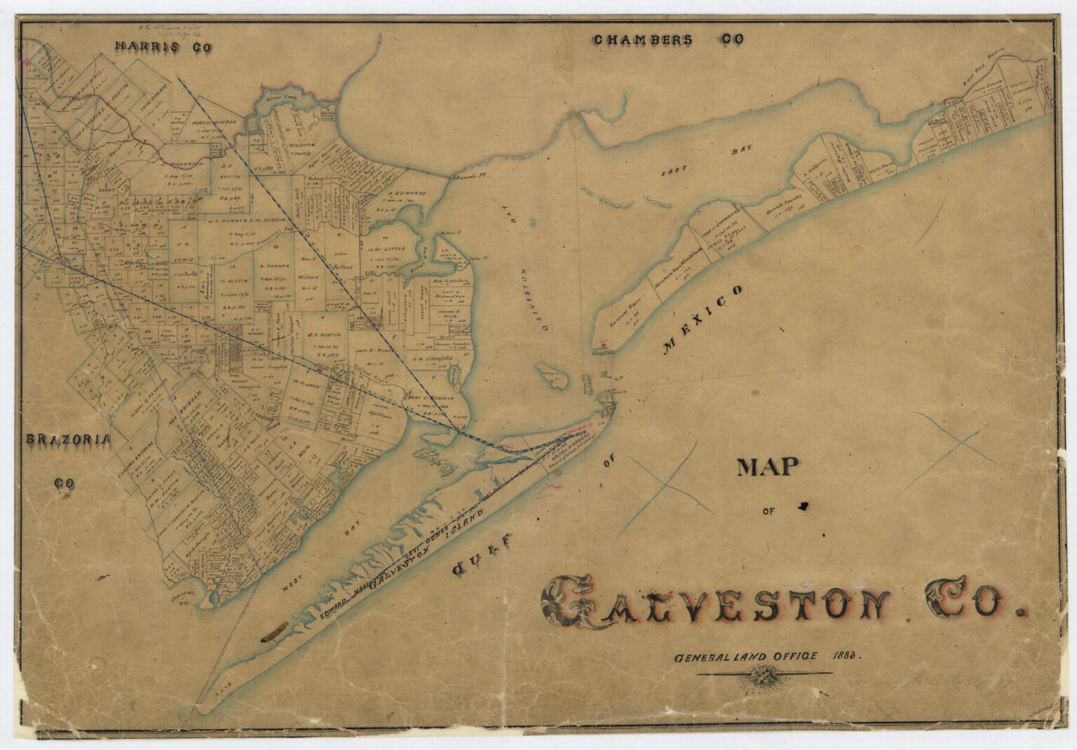 Map of Galveston County | Legacy of Texas