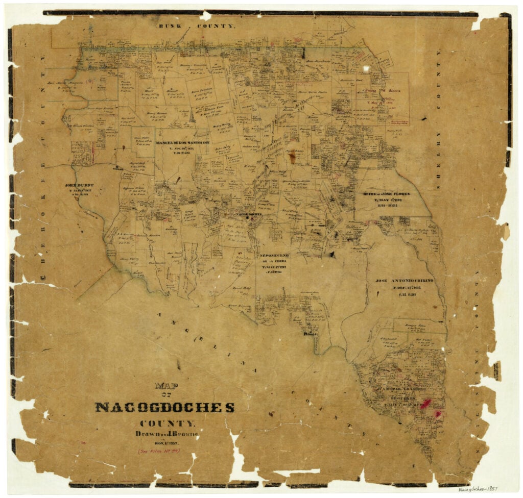 Map of Nacogdoches County | Legacy of Texas