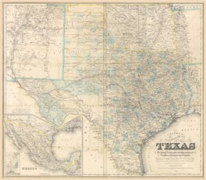Colton's New Map of the State of Texas | Legacy of Texas